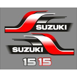 Suzuki 15 HP 1998 Sticker Set | MarineSpareParts.com