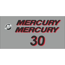 Mercury 30 HP Sticker Set | MarineSpareParts.com
