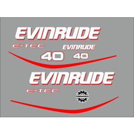 Evinrude E-Tec 40 HP Sticker Set | MarineSpareParts.com