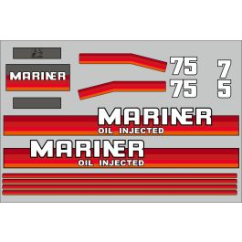 Mariner 75 HP 1984-1990 Sticker Set | MarineSpareParts.com