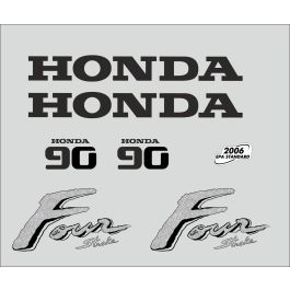 Honda 90 HP 2003 Sticker Set | MarineSpareParts.com