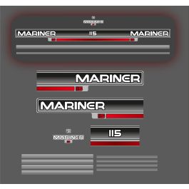 Mariner 115 HP 1988 Sticker Set | MarineSpareParts.com