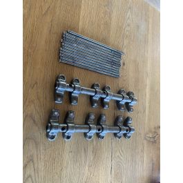 VOLVO PENTA AQ150 V6 Buick Rocker arm shafts2x + push rods 12x (sold as ...