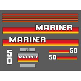 Mariner 50 HP 1984-1990 Sticker Set | MarineSpareParts.com
