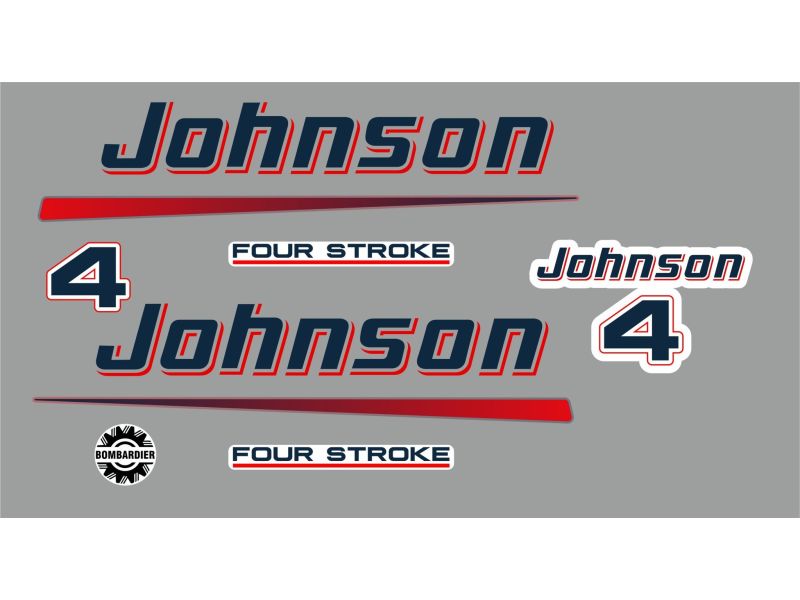 Johnson 4 HP 2002-2006 Sticker Set | MarineSpareParts.com