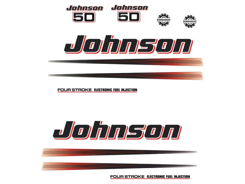 Johnson 50 PK Fourstroke Sticker Set | MarineSpareParts.com