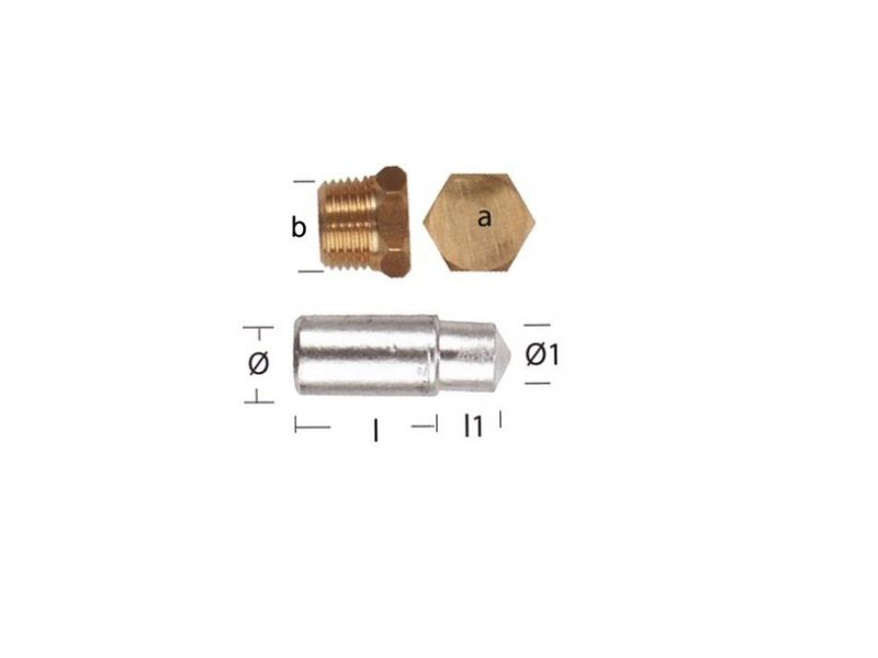 Lombardini zinc anode for heat exchanger | MarineSpareParts.com